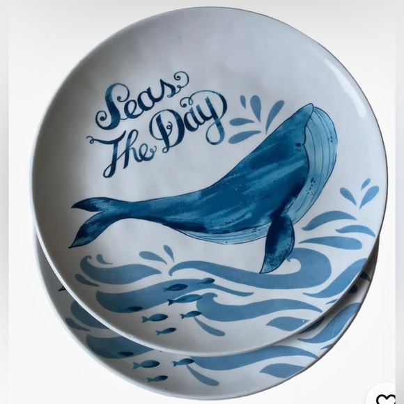 Pier 1 | Dining | Pier Blue Whale Decorative Salad Plates Set Of 2 ...